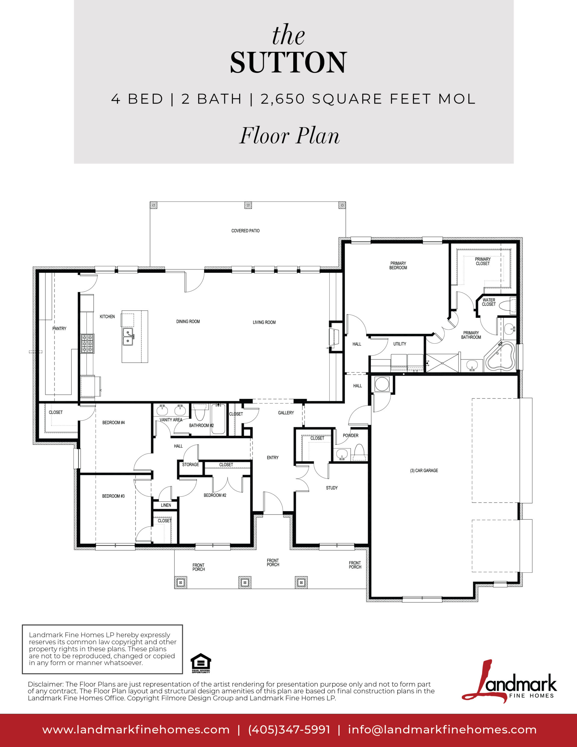 Sutton Plan - Landmark Fine Homes
